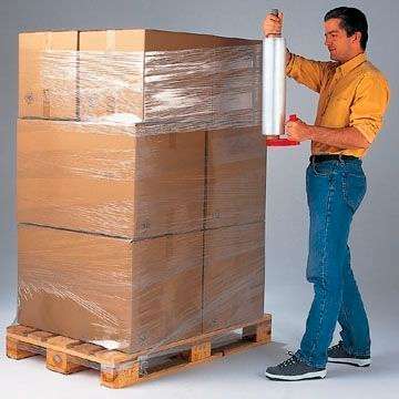 It is necessary to use PE film to wrap pallets